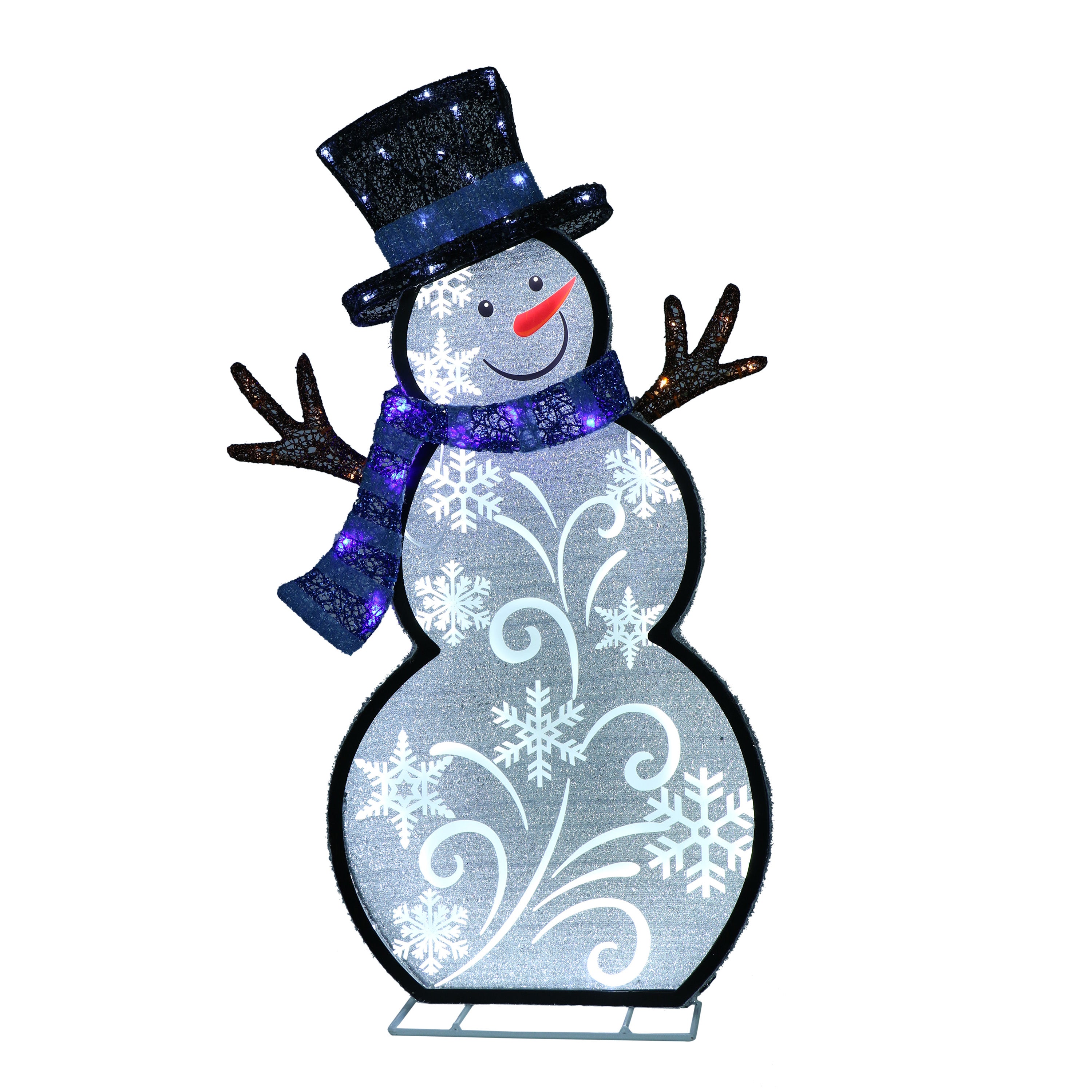 30 in Lighted Outdoor Snowman with 137 Warm White LED Lights Outdoor UL ...