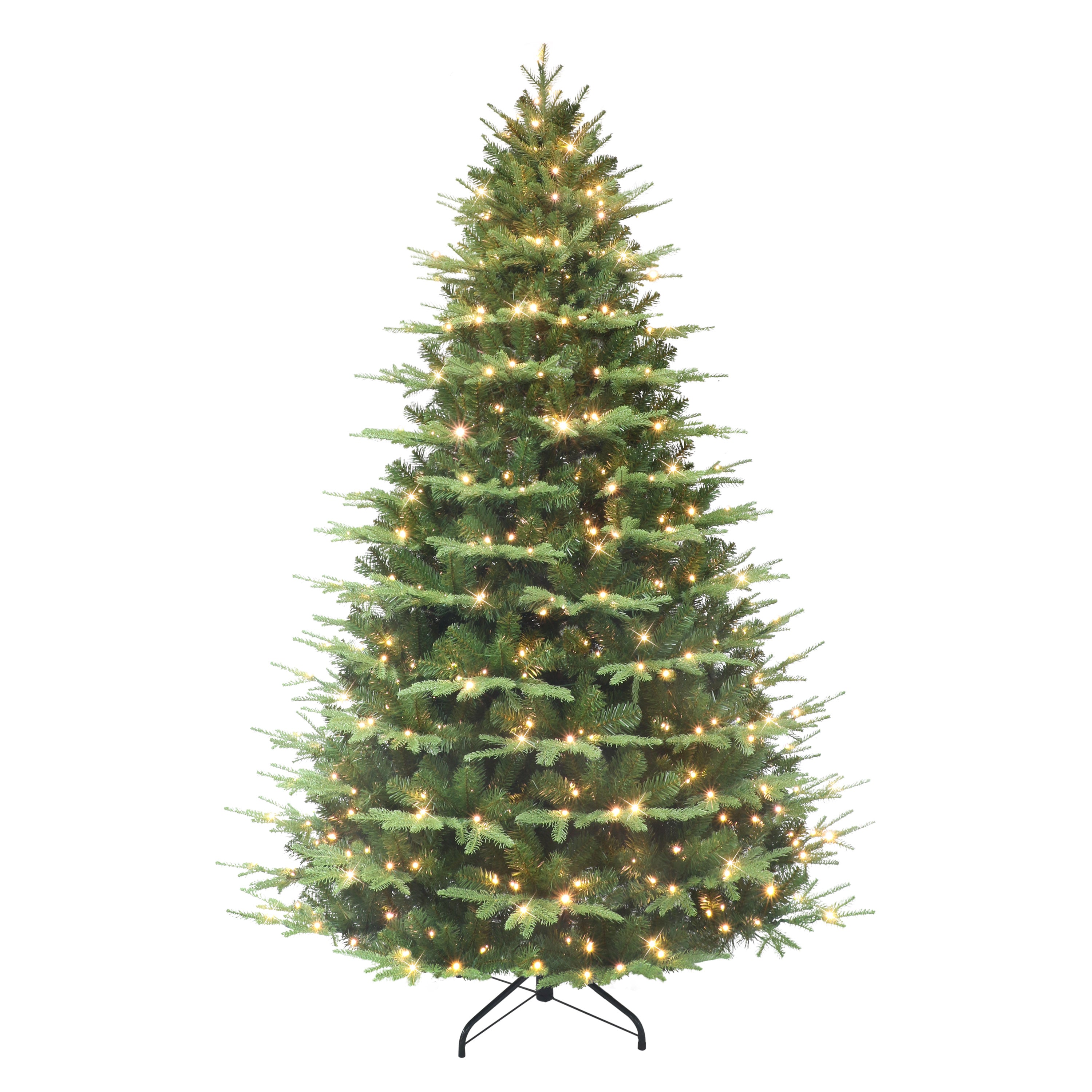 7.5' Pre-Lit Alaskan Winter Fir Tree with Dual-Color LED Lights – puleointl